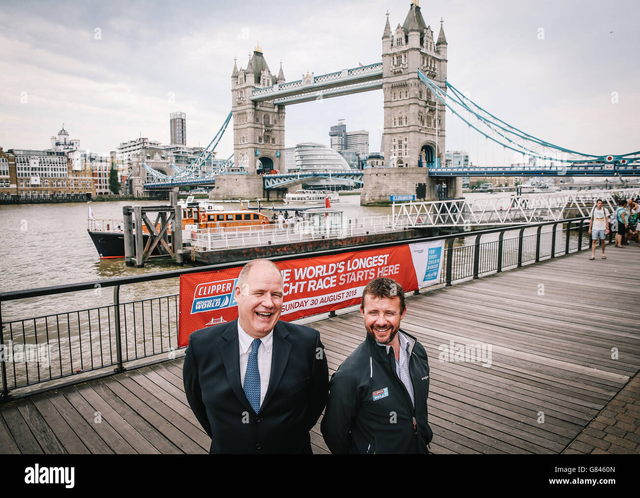 Clipper Race Director, Justin Taylor (R) and St Katharine Docks Marina ...
