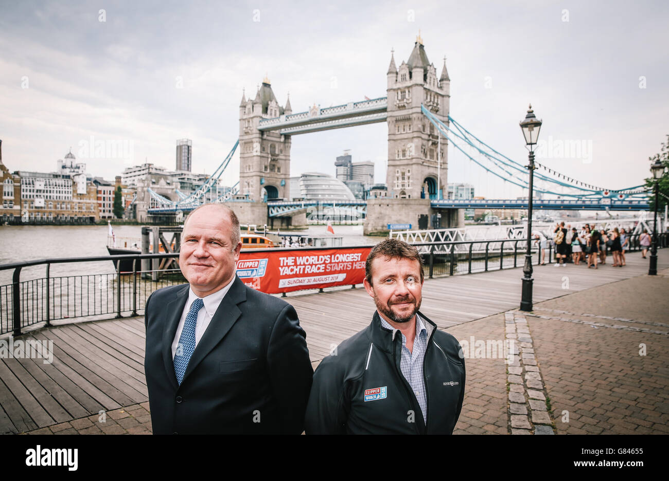 Clipper Race Director, Justin Taylor (R) and St Katharine Docks Marina ...
