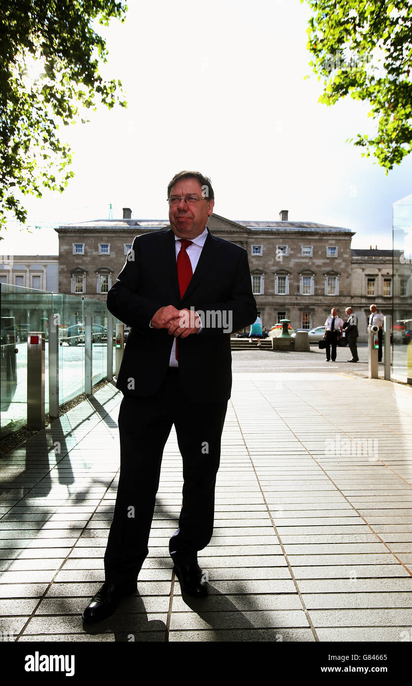 Former taoiseach Brian Cowen arrives at Leinster House, Dublin, to give ...