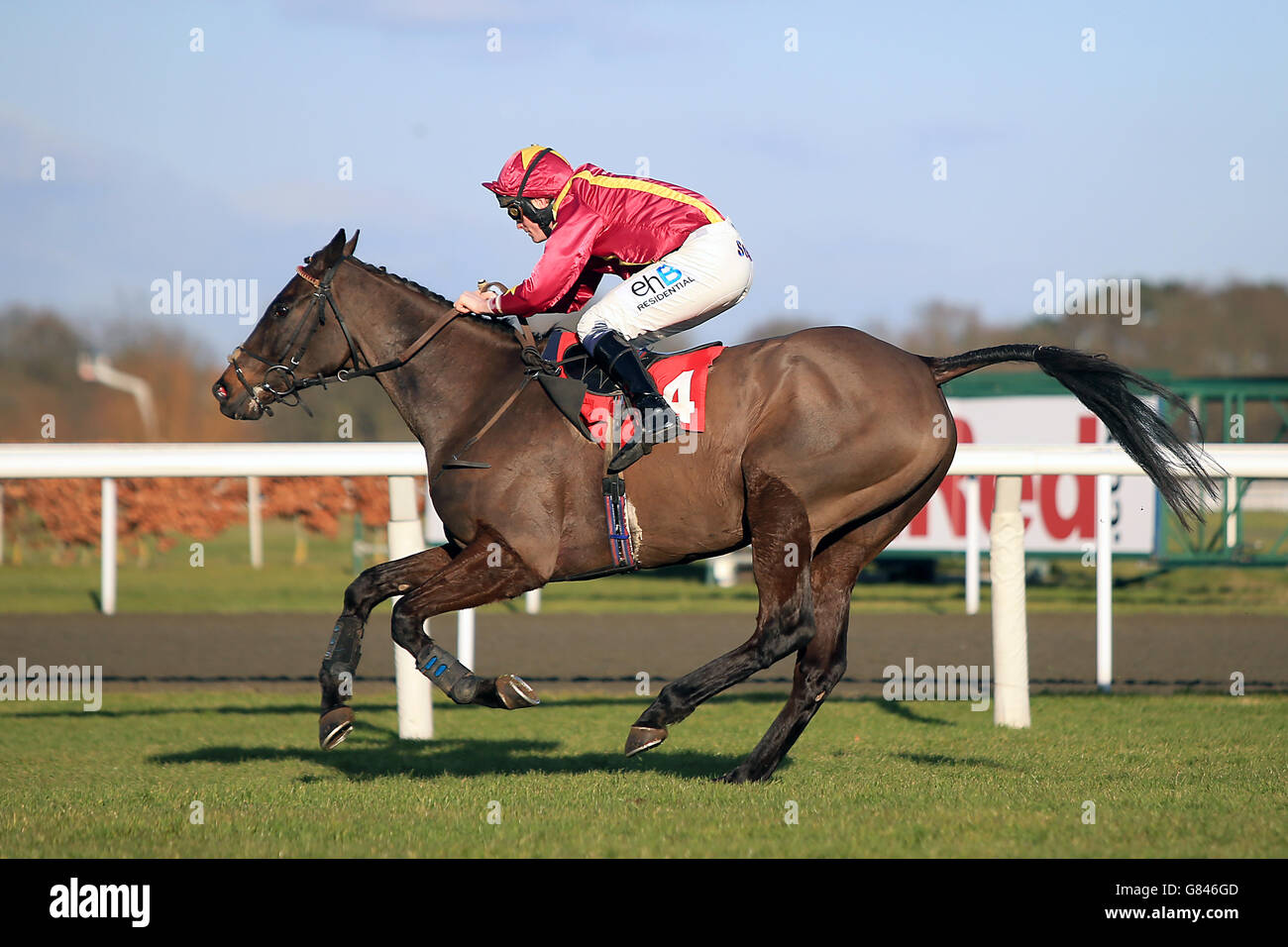 Horse Racing - Kempton Park Racecourse. Thomas Crapper ridden by Jockey ...