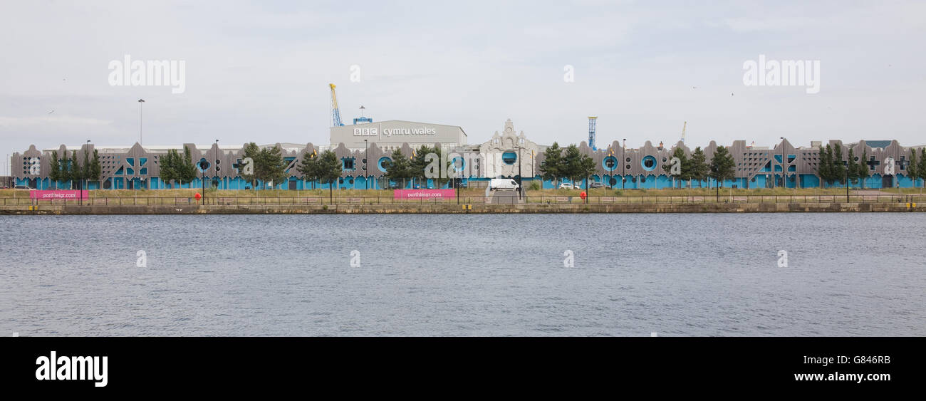 The BBC television studio in Cardiff Bay where episodes of programmes ...