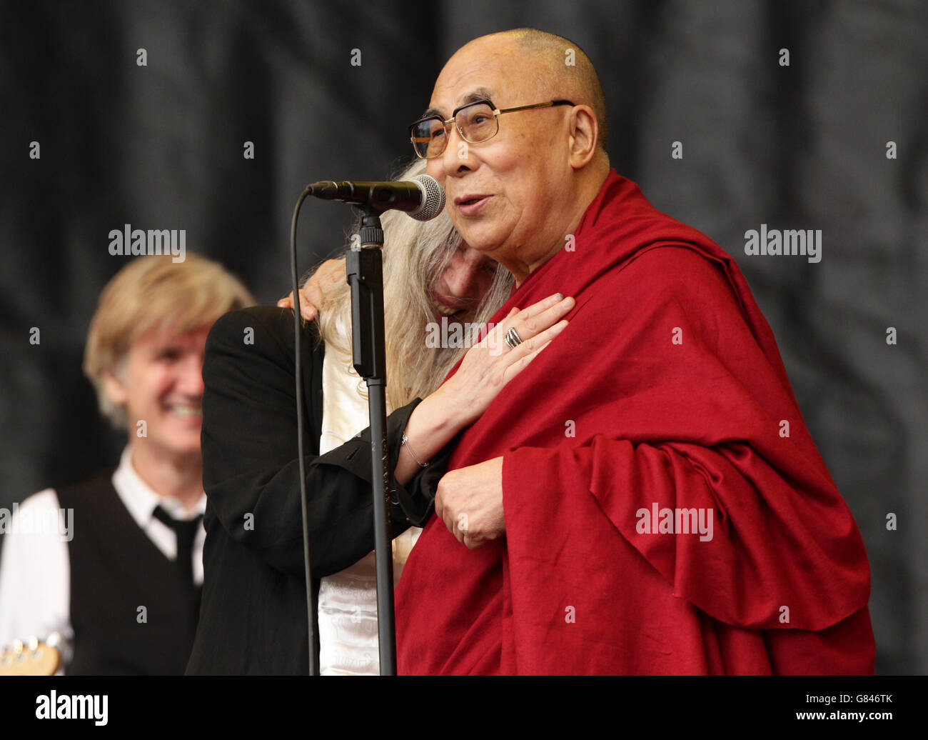 Patti Smith with the Dalai Lama, who came on as a guest during her ...