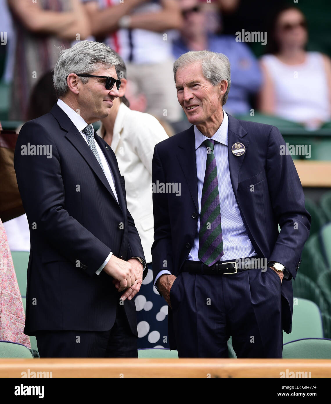 Michael Middleton (left) and Anthony Henman in the royal box during day ...