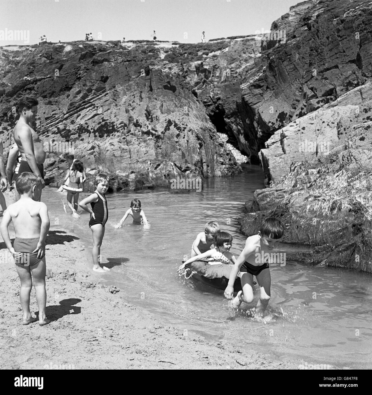 Water play Black and White Stock Photos & Images - Alamy