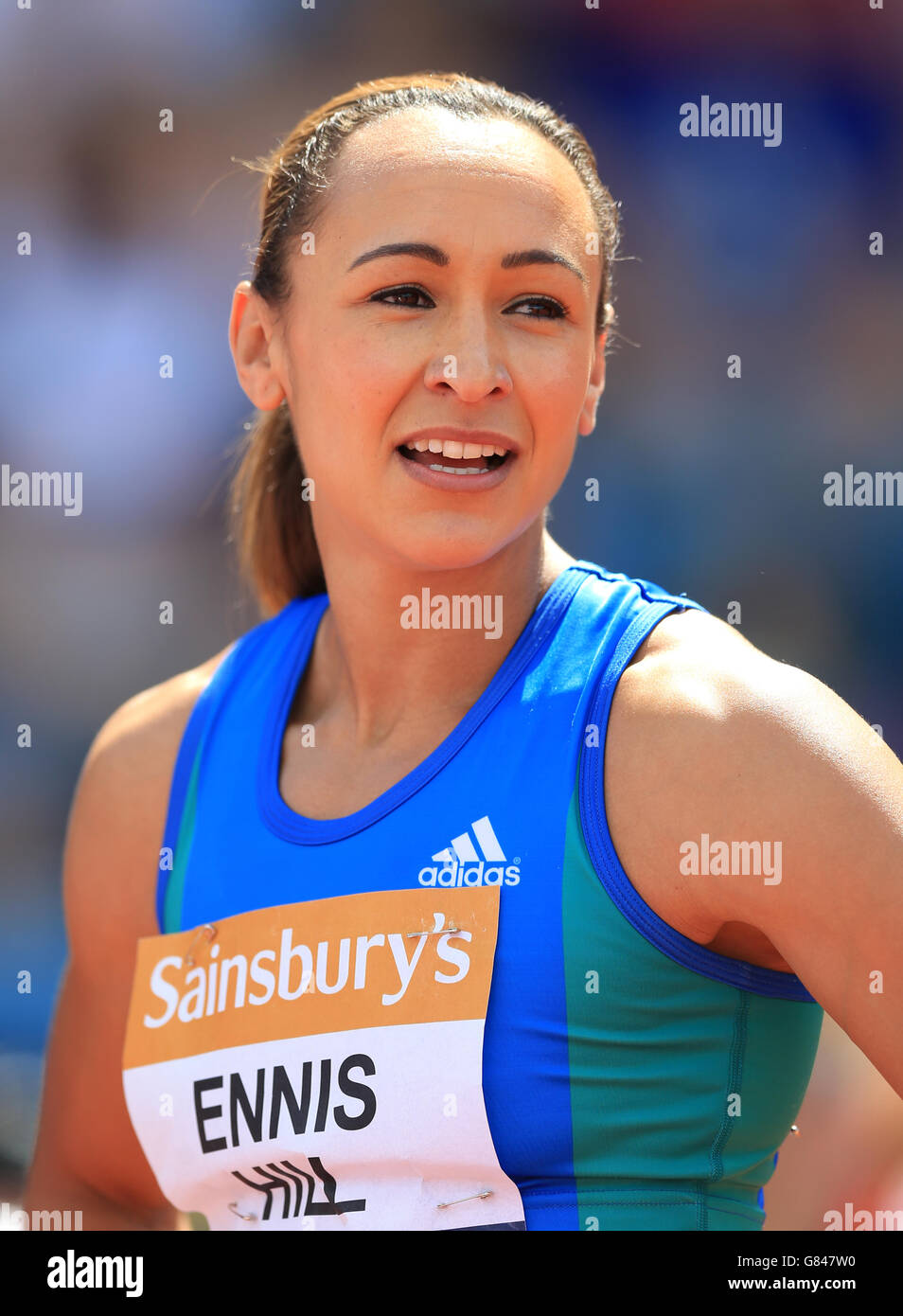 Jessica Ennis-Hill after winning her women's 100 metre hurdles heat ...