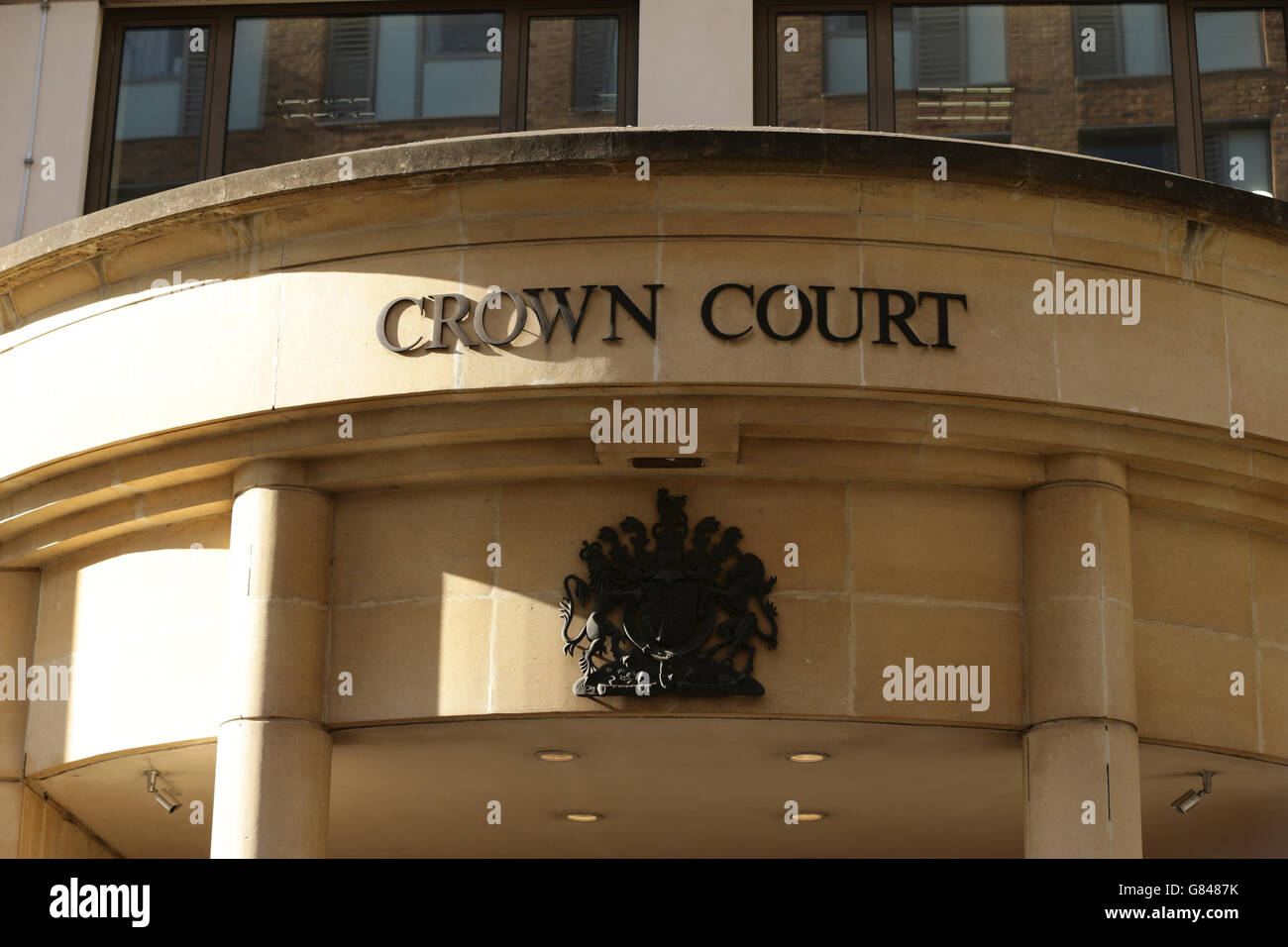 A view of the sign outside Blackfriars Crown Court in London. PRESS ...
