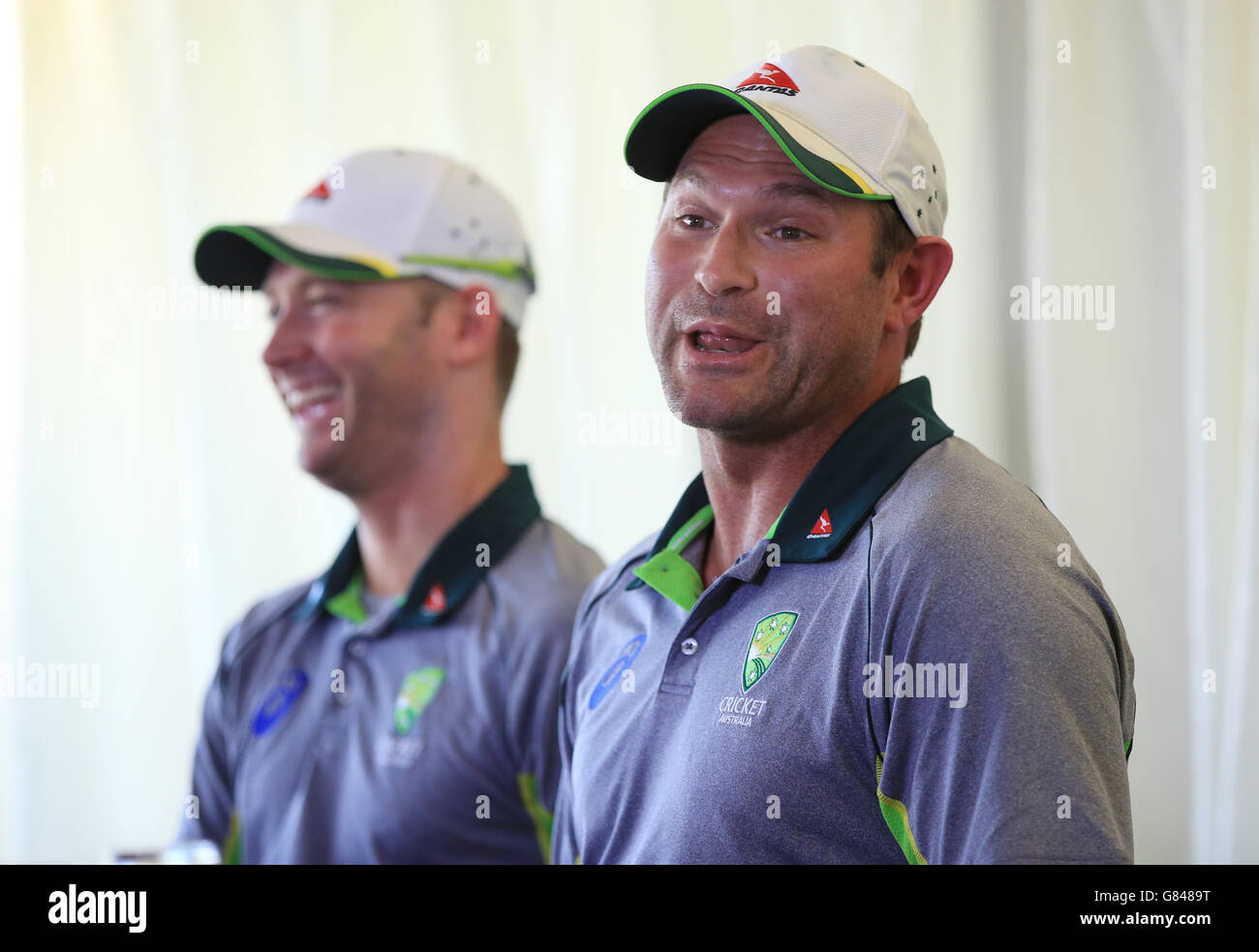Australia's Ryan Harris (right) who today retired from all forms of ...