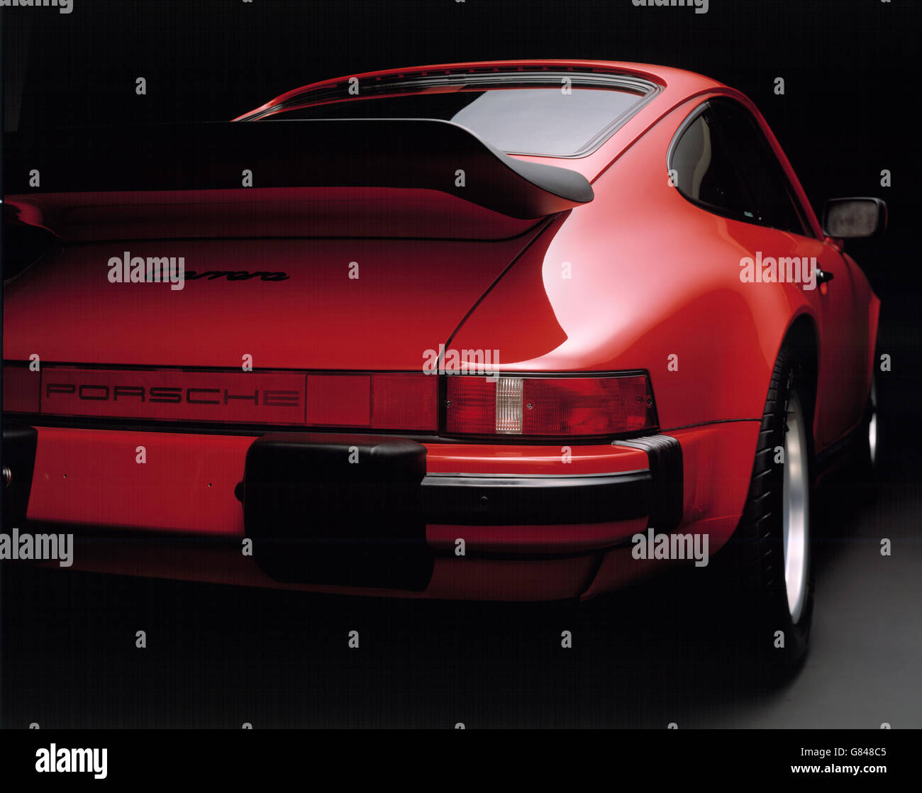 Red Porsche sports car Stock Photo - Alamy