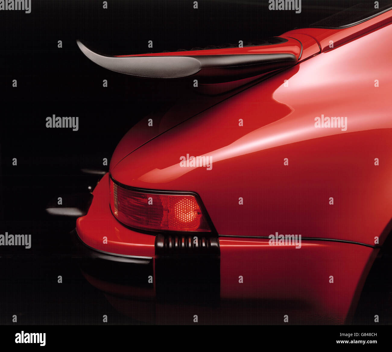 Red Porsche sports car Stock Photo - Alamy
