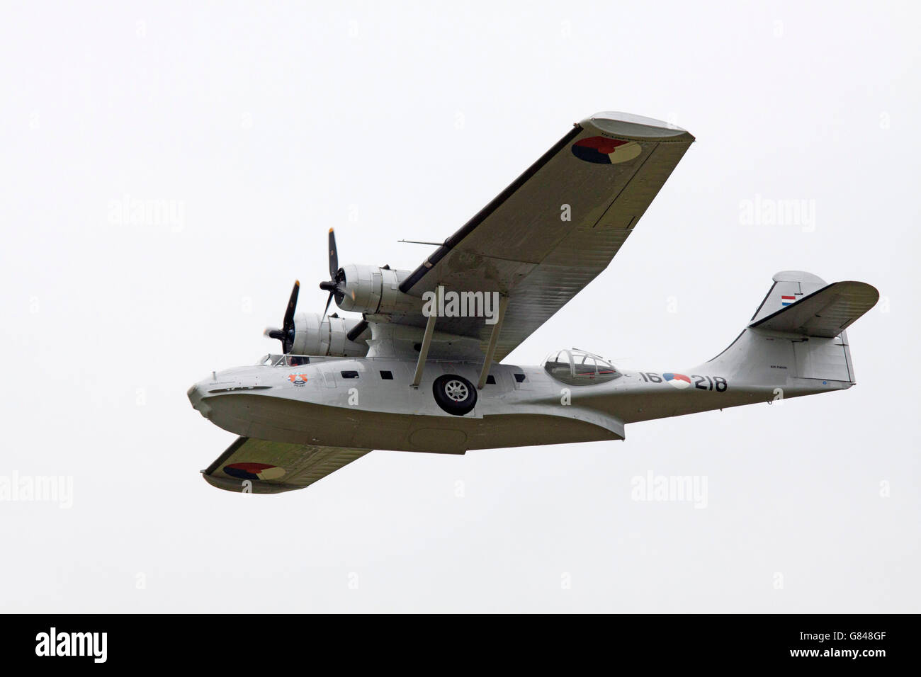 LEEUWARDEN, NETHERLANDS - JUNI 11 2016 Consolidated PBY Catalina in ...