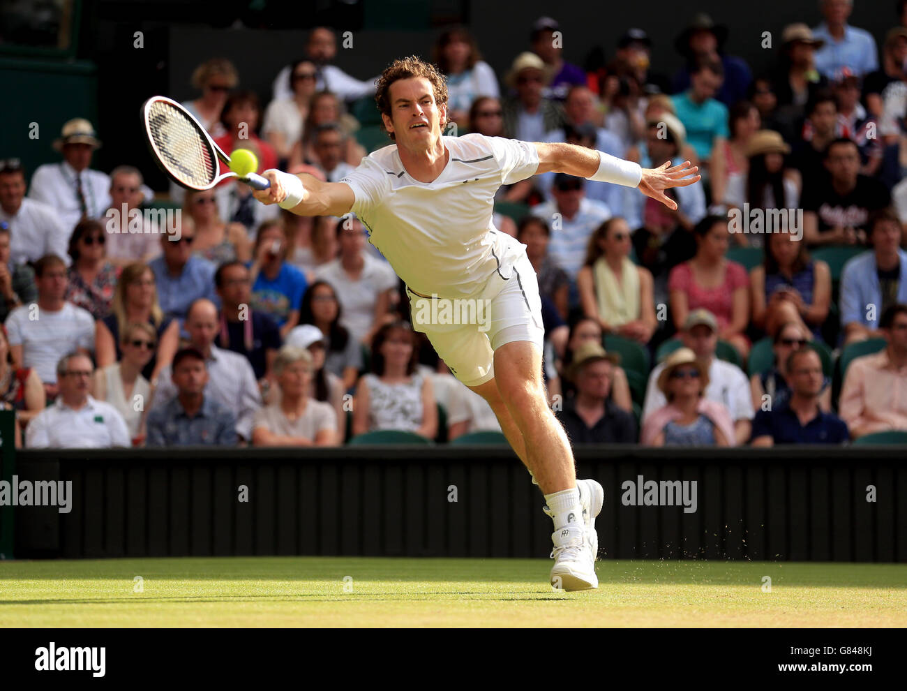 Andy Murray in action against Andreas Seppi during day Six of the ...