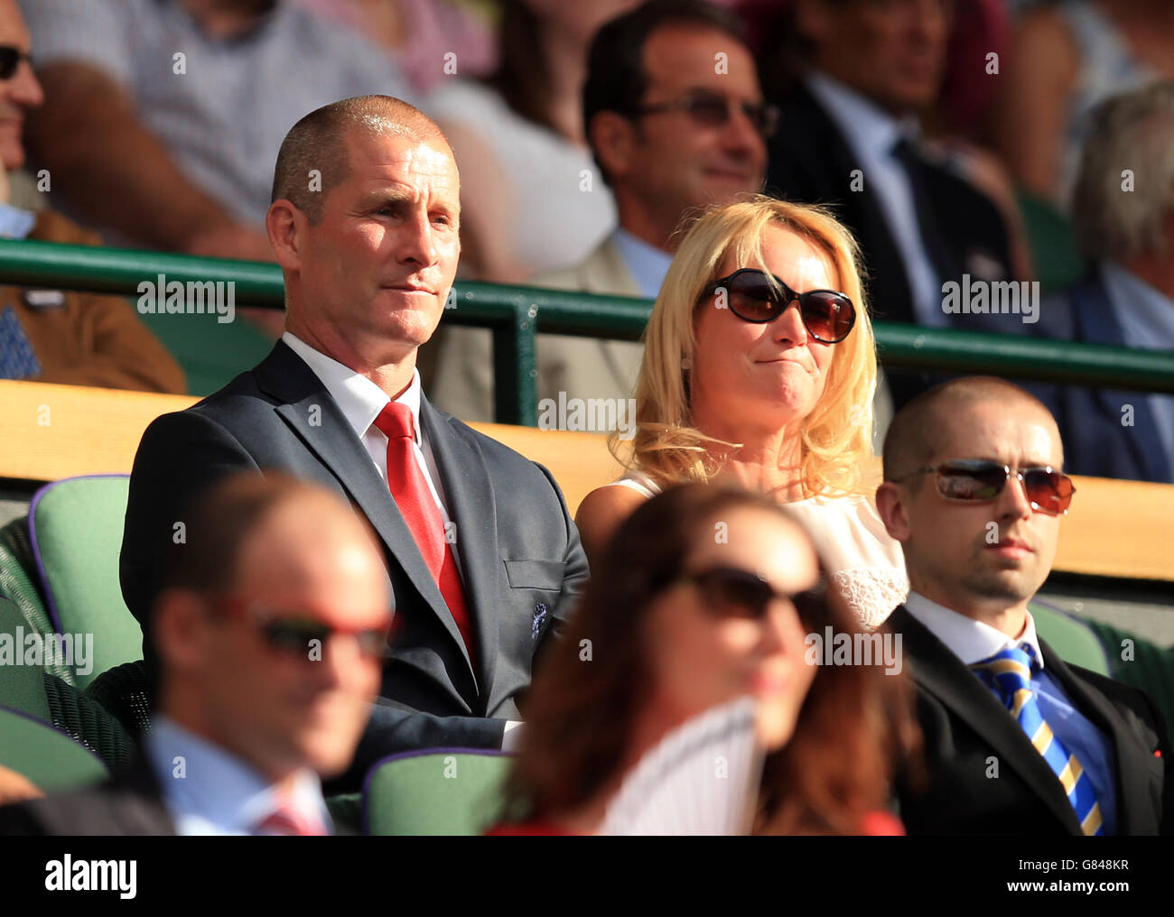 England rugby coach Stuart Lancaster with his wife Nina during day Six ...