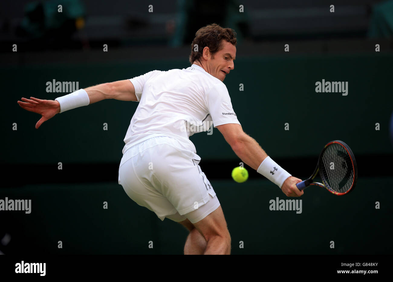 Andy Murray in action against Andreas Seppi during day Six of the ...