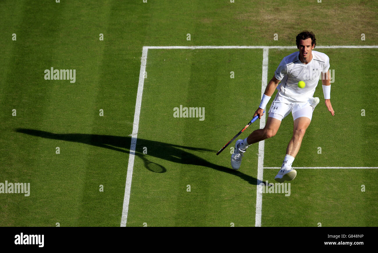 Andy Murray in action against Andreas Seppi during day Six of the ...