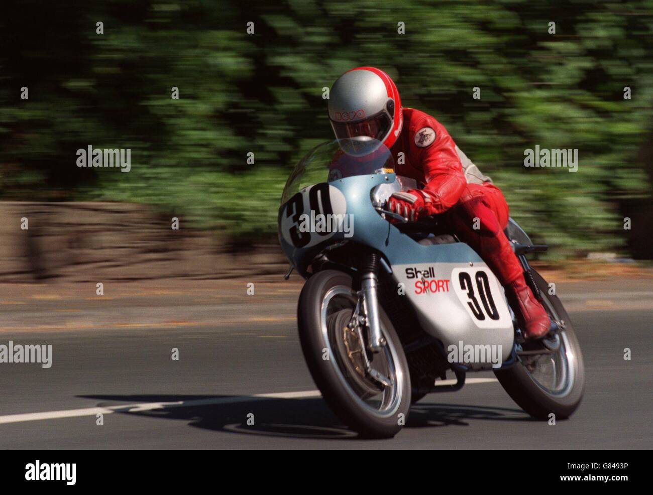 Isle of Man TT races. Classic bike at the Isle of Man TT races Stock ...