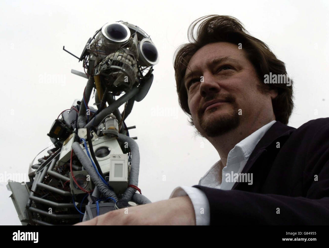 Designer Paul Bonomini with his new installation WEEEMAN (Waste ...