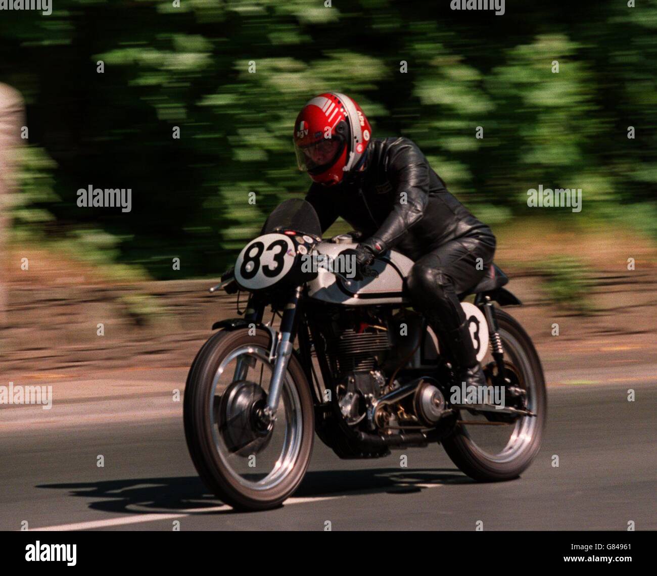 Isle of Man TT races. Classic bike at the Isle of Man TT races Stock ...