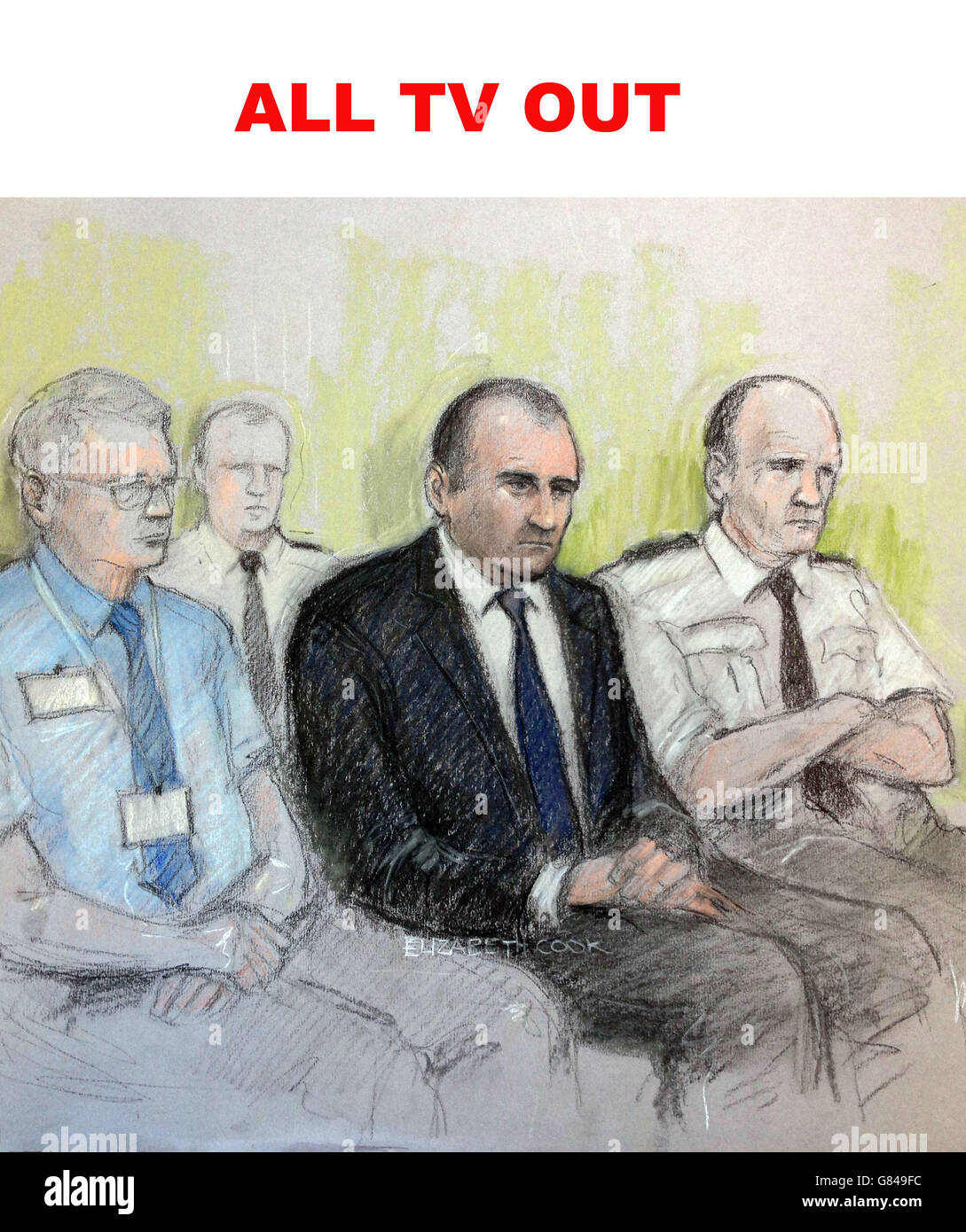 Timothy Crook case. TV OUT Court artist drawing by Elizabeth Cook of ...
