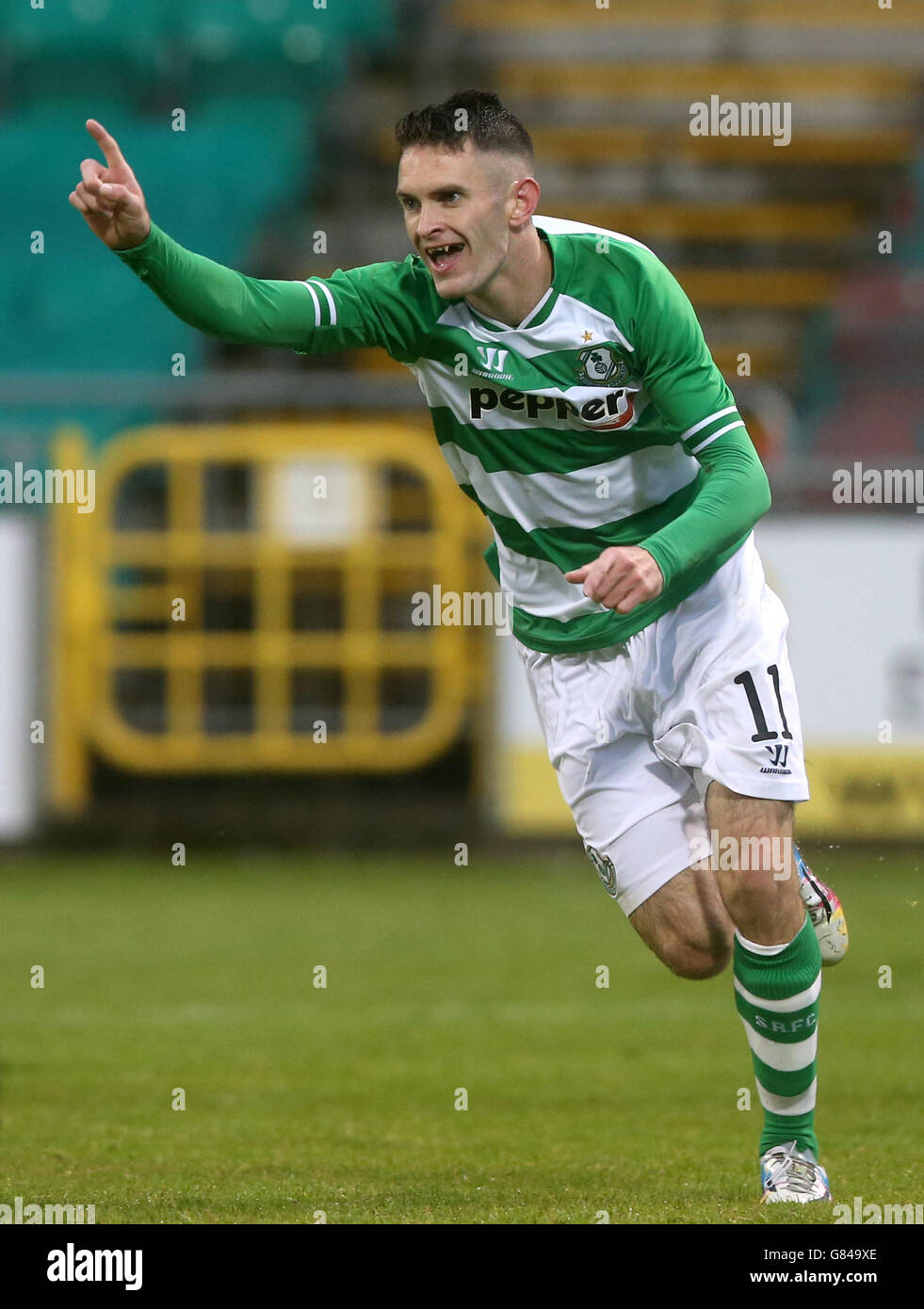 Shamrock Rovers' Kieran Marty Waters celebrates scoring his teams third ...