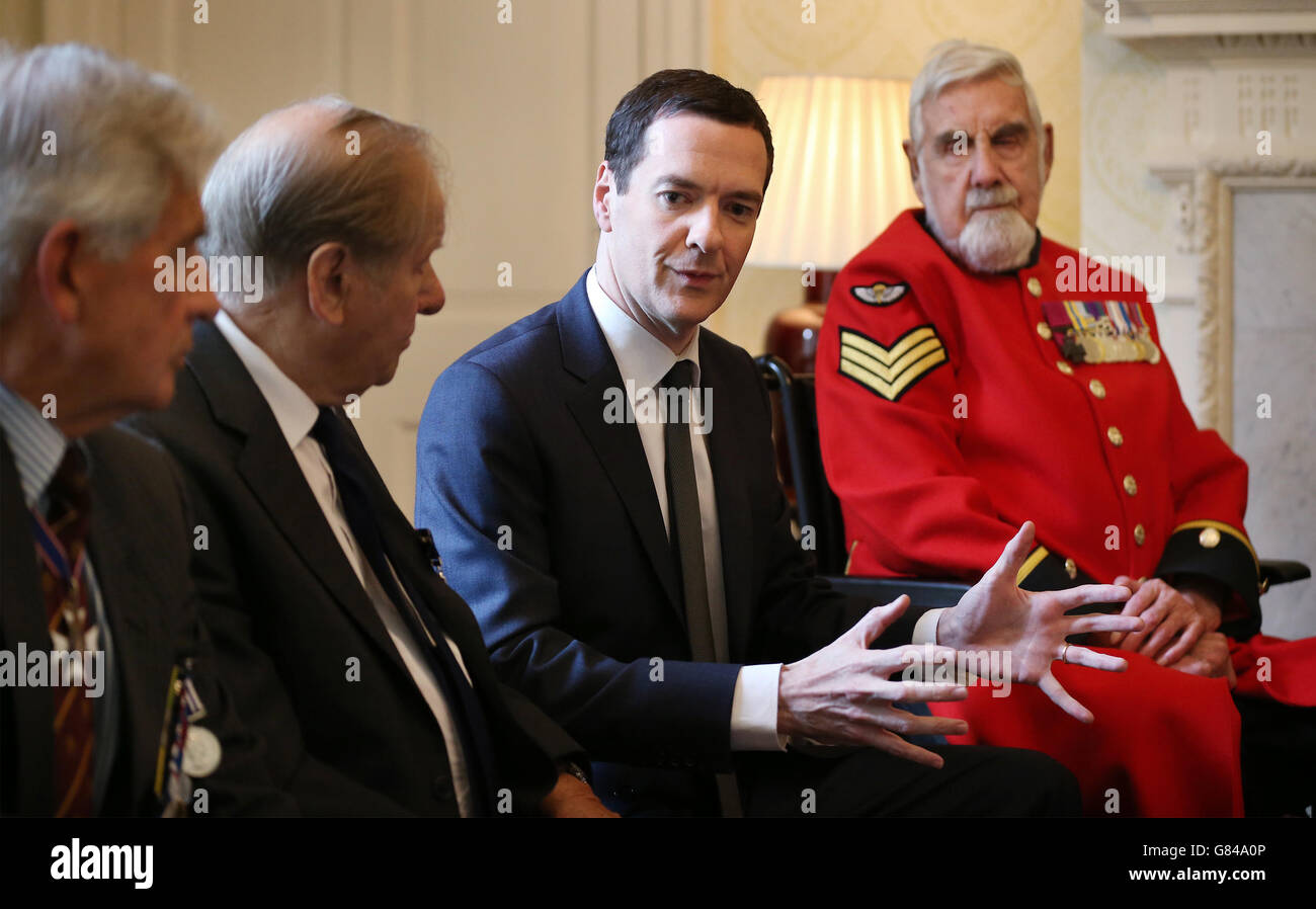 Chancellor of the Exchequer George Osborne (second right) meets with ...