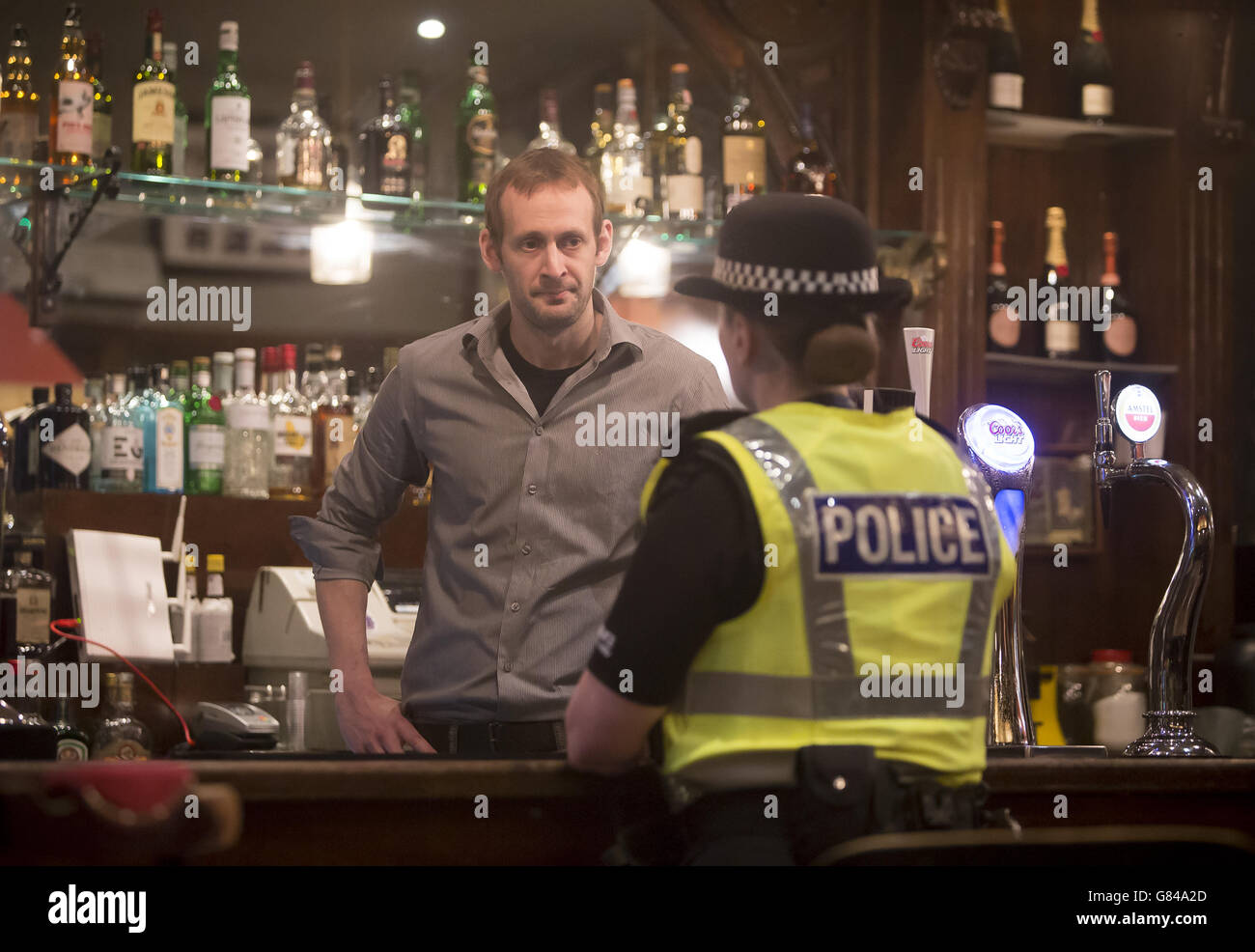 Inspector Susan Gillon talks to Butterfly and Pig employee Paul Banham ...