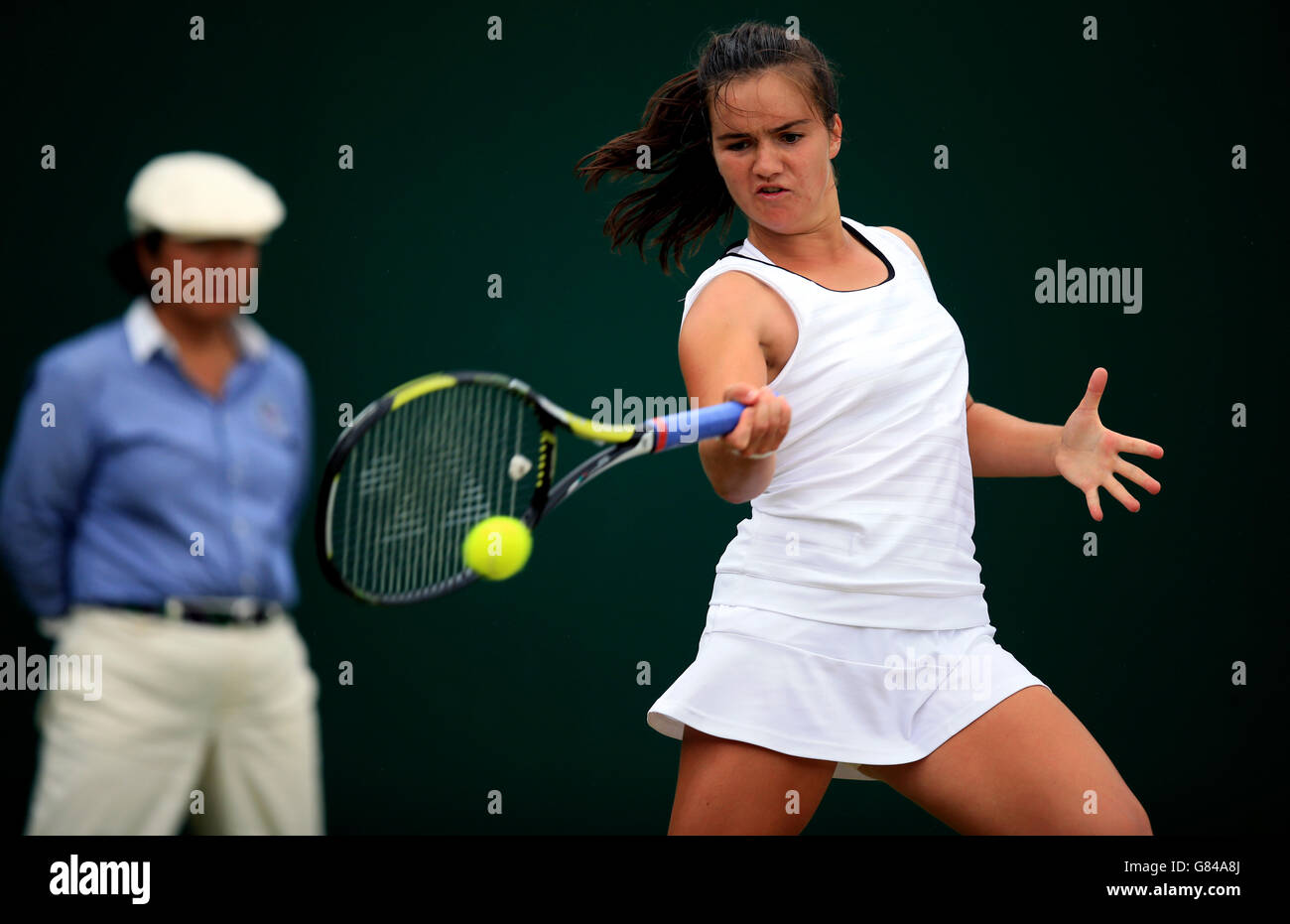 Anna Brogan competes in the girls singles during day Nine of the ...
