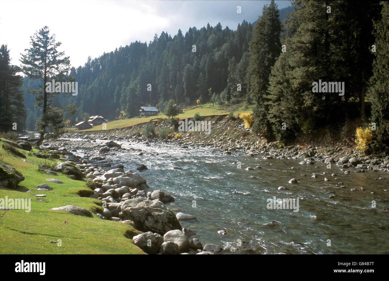 Pahalgam valley and Lidder river, Kashmir, India Stock Photo - Alamy
