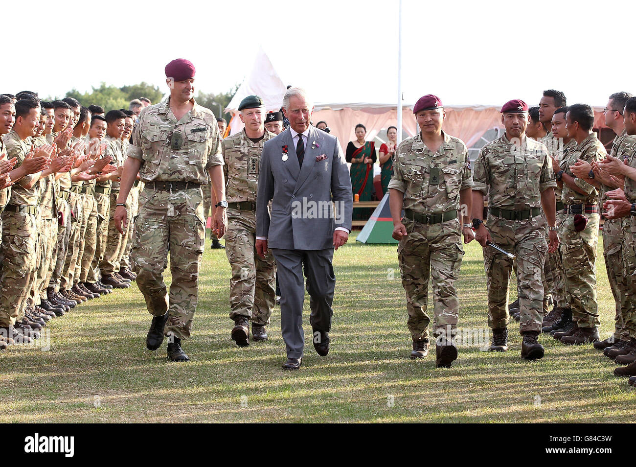 The Prince of Wales, Colonel in Chief of The Royal Gurkha Rifles ...