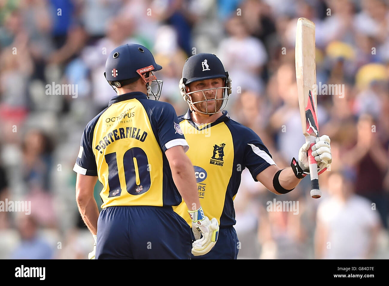 Birmingham bears brendon mccullum celebrates 150 t20 match edgbaston hi ...