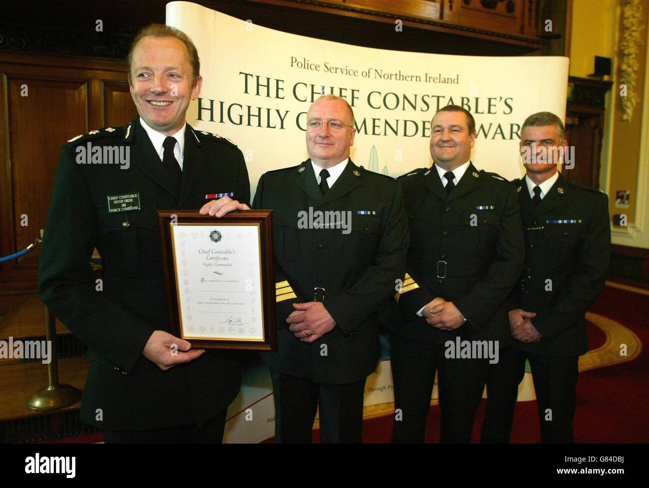 (From left) Northern Ireland Chief Constable, Hugh Orde with Constable ...
