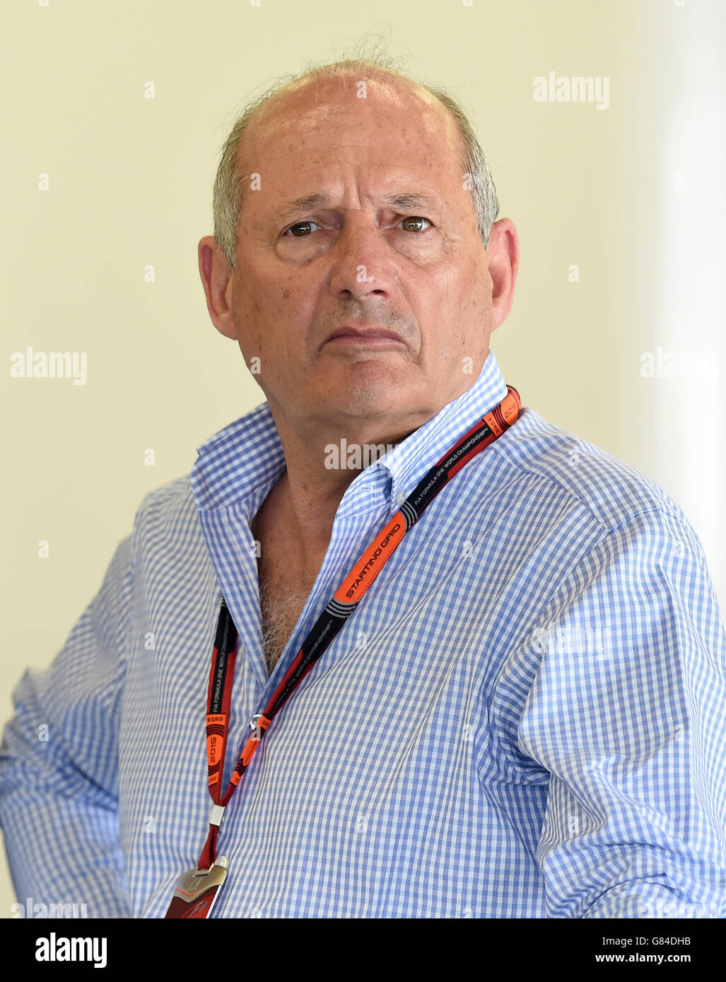 Mclaren ceo ron dennis in team garage hi-res stock photography and ...