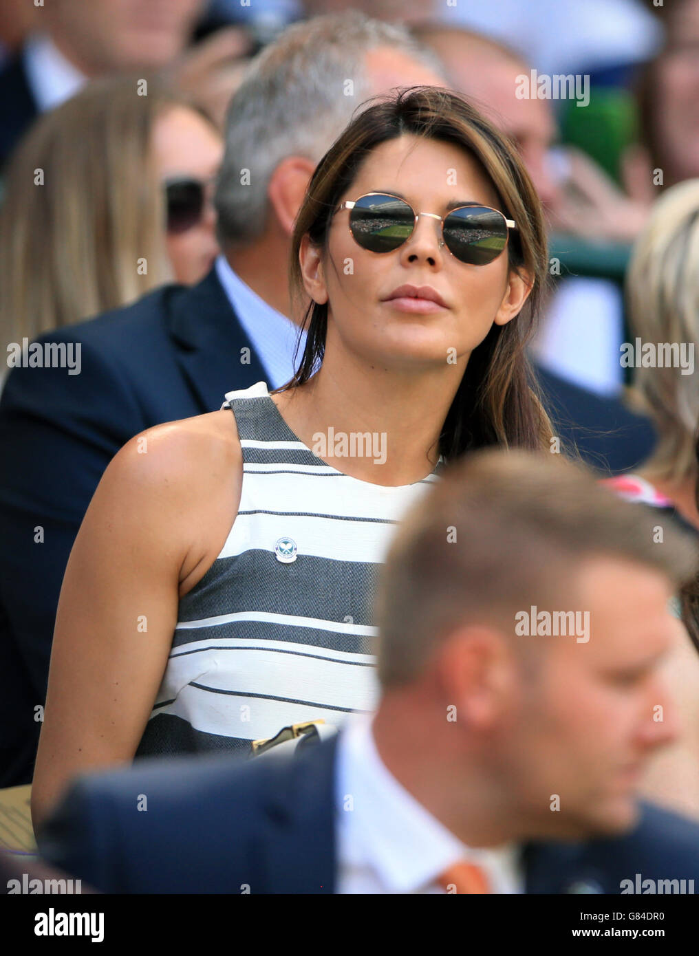Danielle Lineker in the Royal Box during day Six of the Wimbledon ...