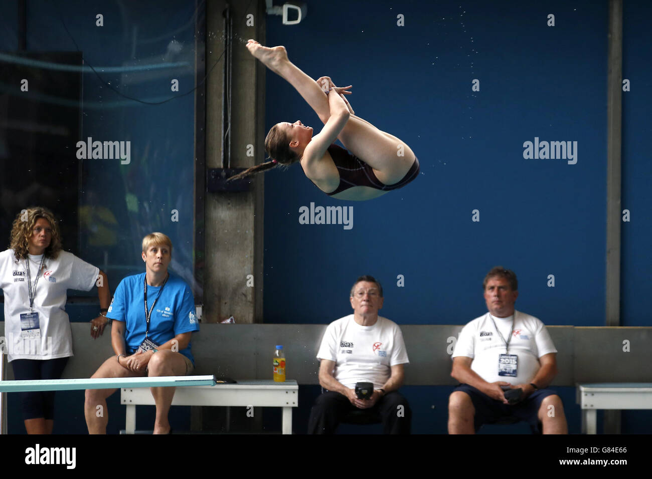 Competitors in action during the Diving event at the London Youth Games ...