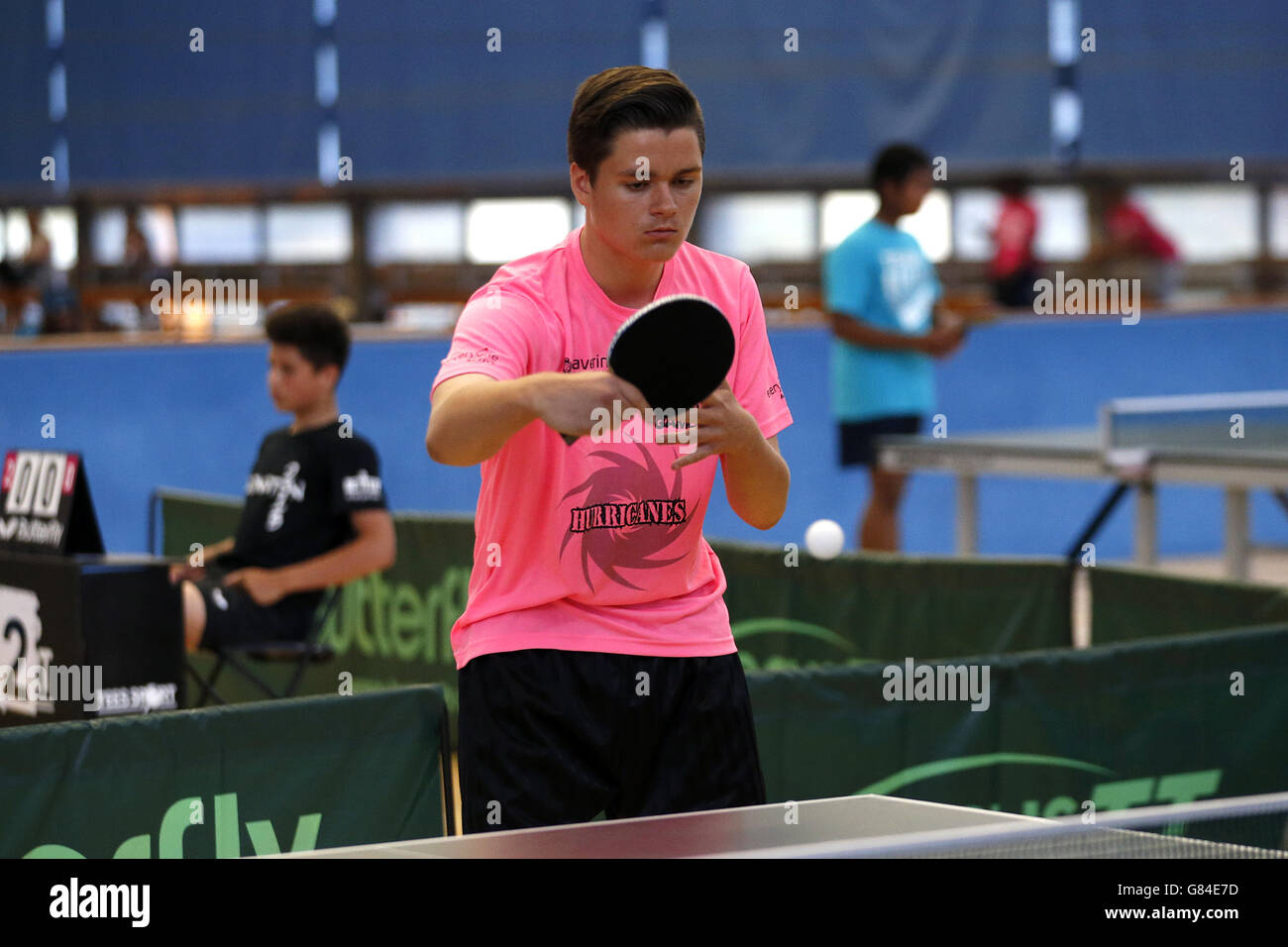Competitors in action during the Table Tennis event at the London Youth ...