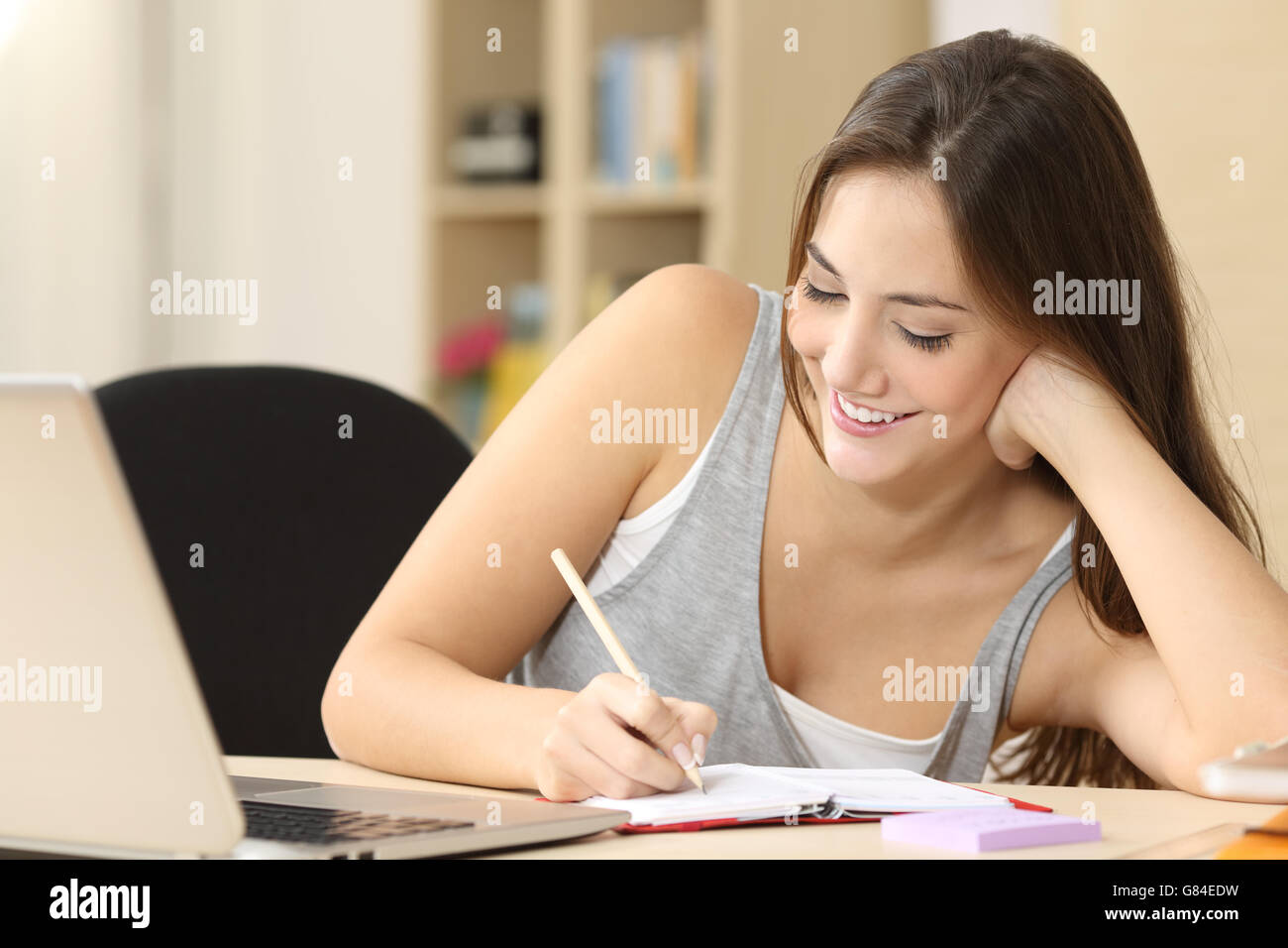 High school student writing a letter hi-res stock photography and ...