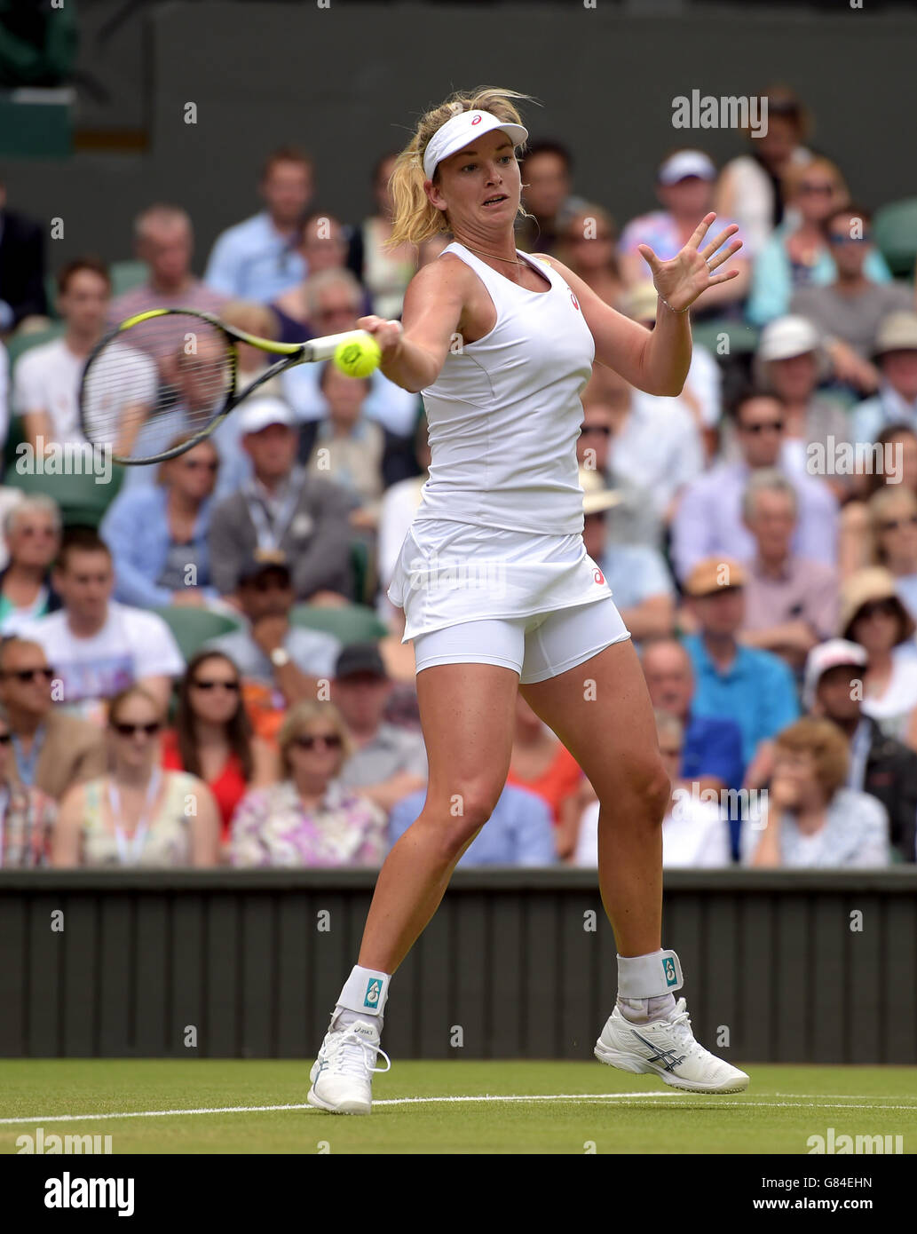 Coco Vandeweghe in action against Maria Sharapova on day Eight of the ...
