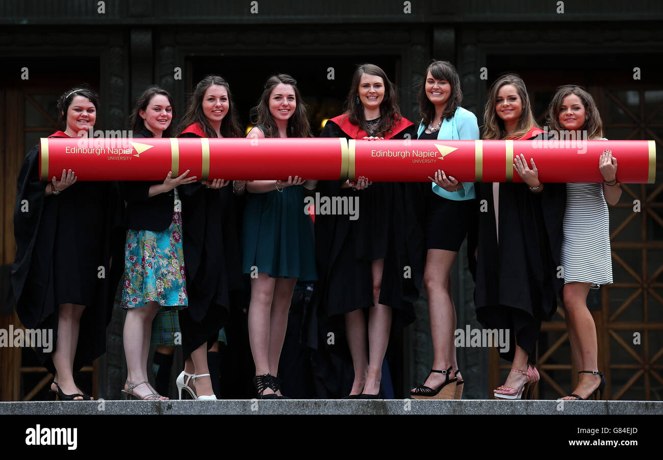 Edinburgh University degree ceremony. s twin Rebecca Riley(far right ...