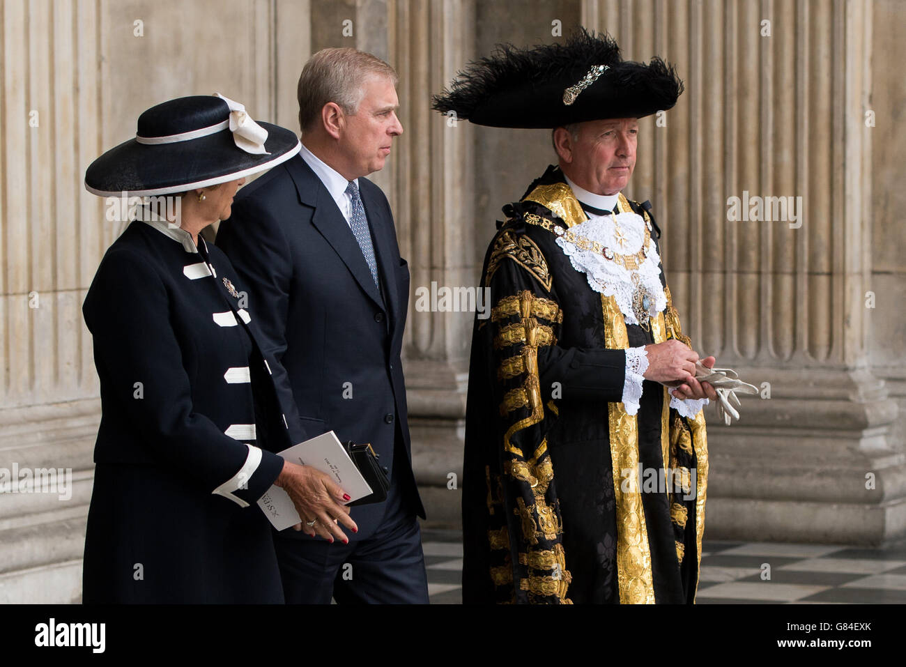 The Duke of York and Lord Mayor of London Alan Yarrow and his wife Lady ...