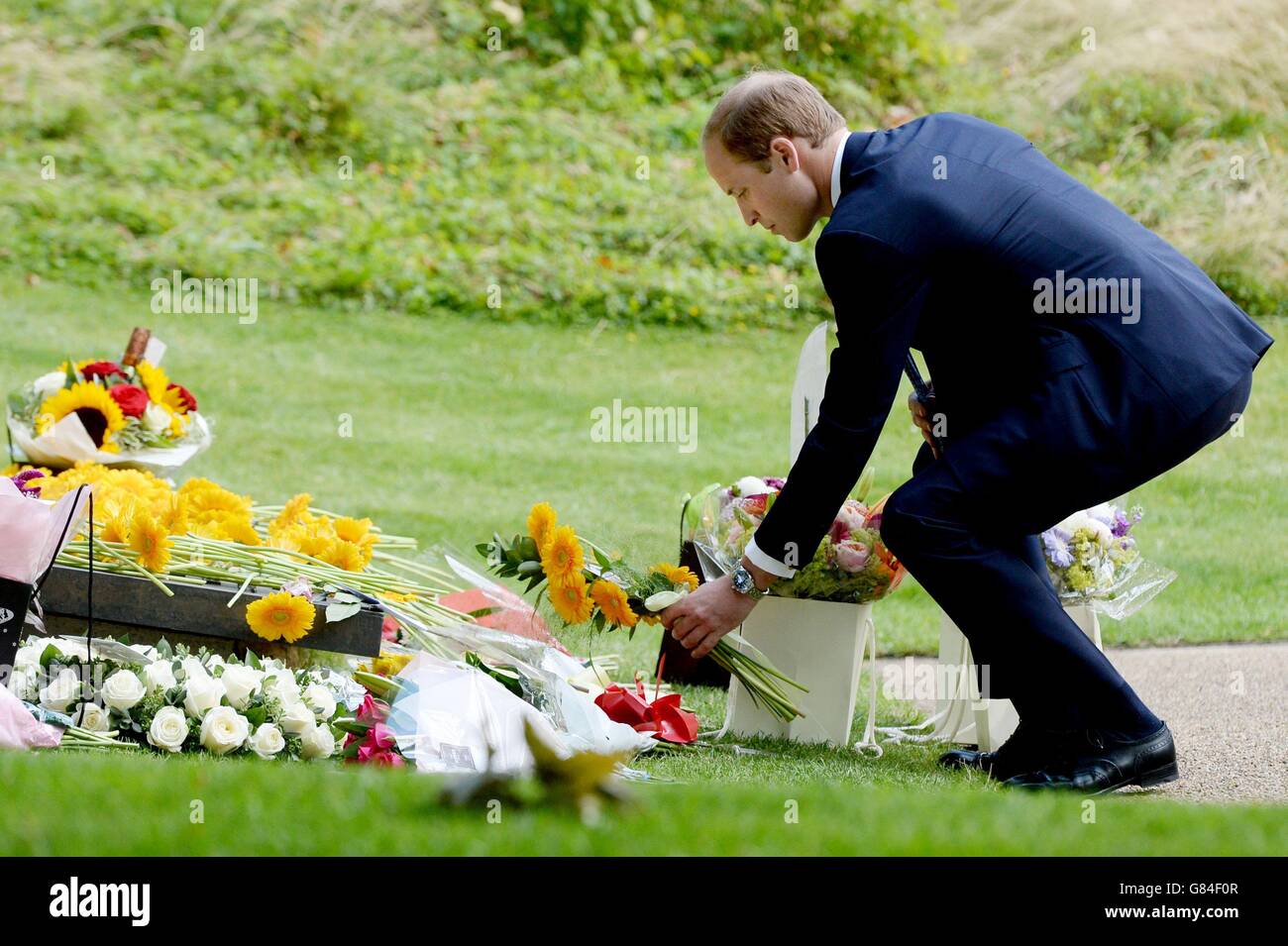 The Duke of Cambridge lays a wreath at the July 7 memorial in Hyde Park ...