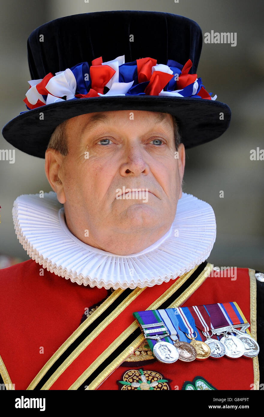 A members of The Queen's Body Guard of the Yeomen of the Guard before a ...