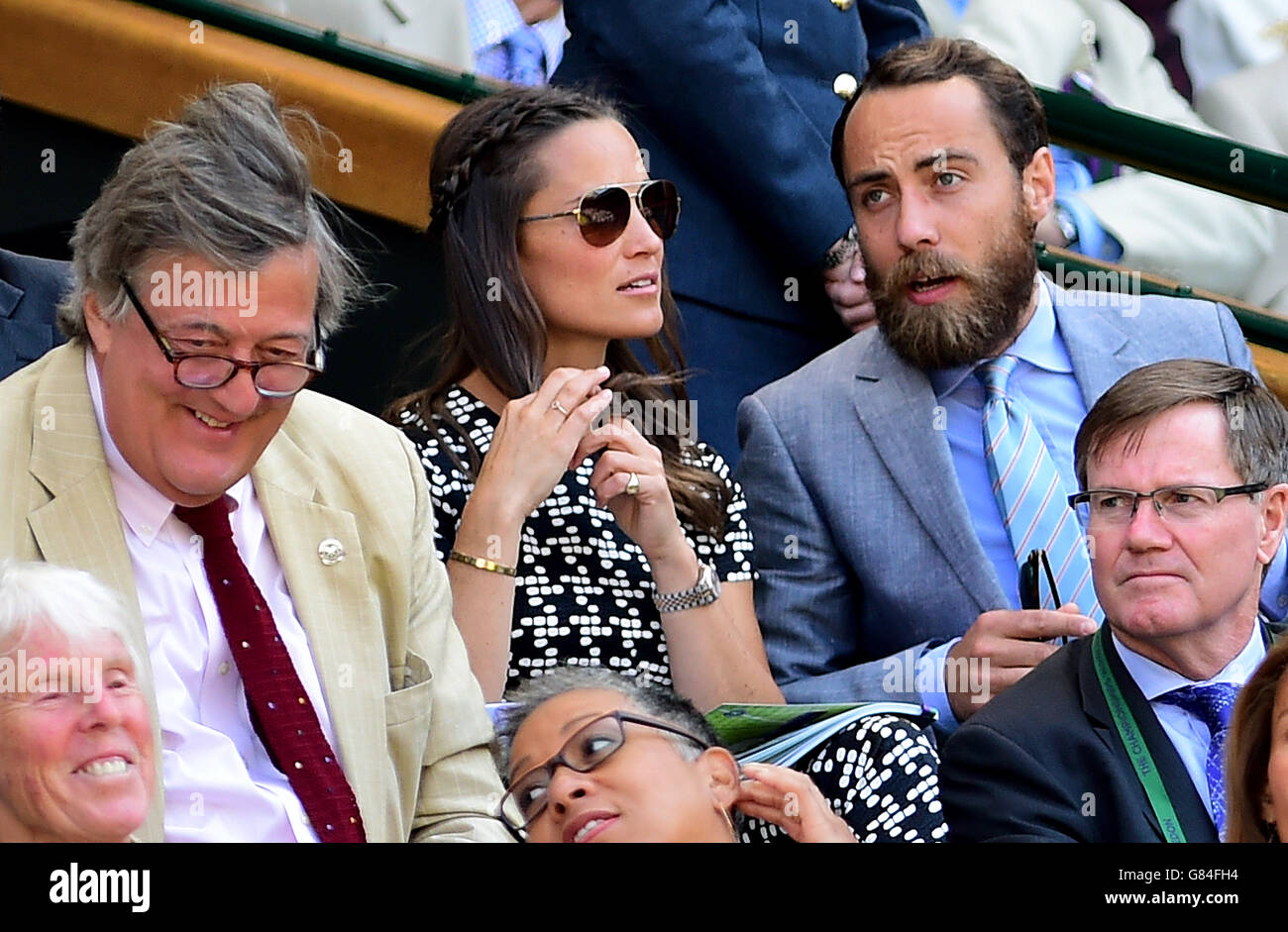 Pippa and James Middleton arrive in the Royal Box ahead of day Ten of ...
