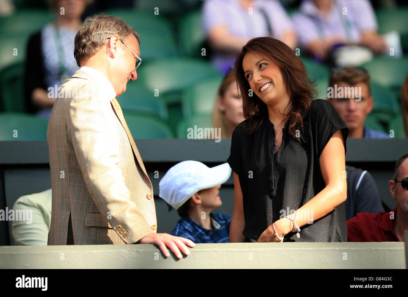 Jamie Murray's wife Alejandra Gutierrez on day Ten of the Wimbledon ...