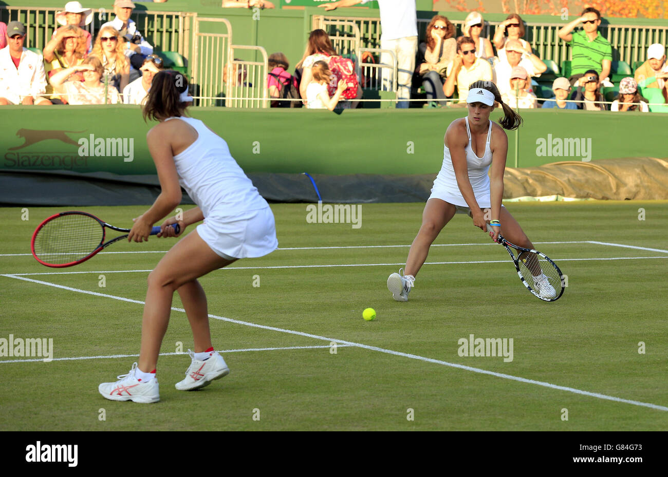 Maia Lumsden (right) and Ingrid Neel in action on day Ten of the ...