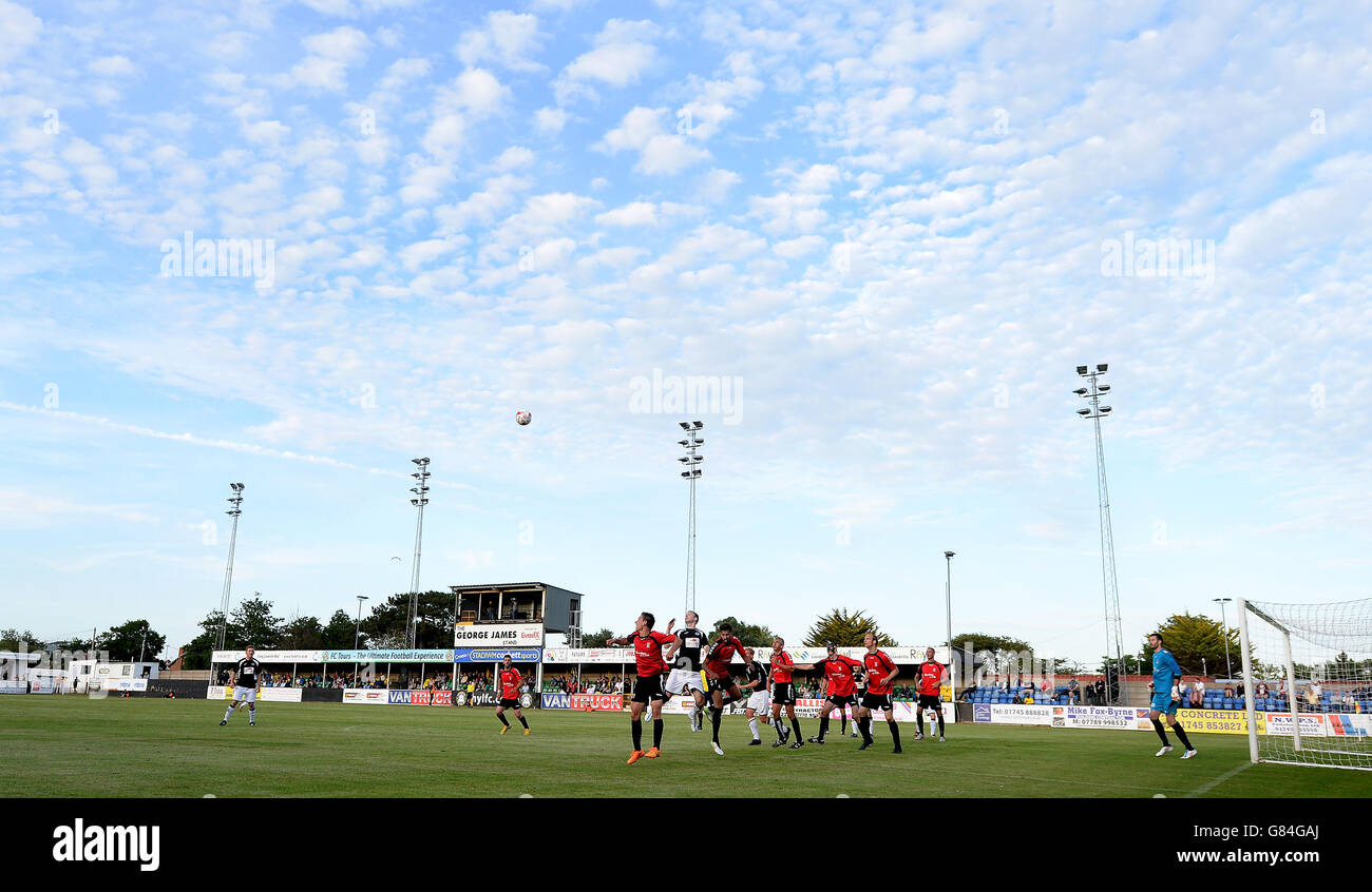 A general view as Bala Town take on FC Differdange 03 during the Europa ...