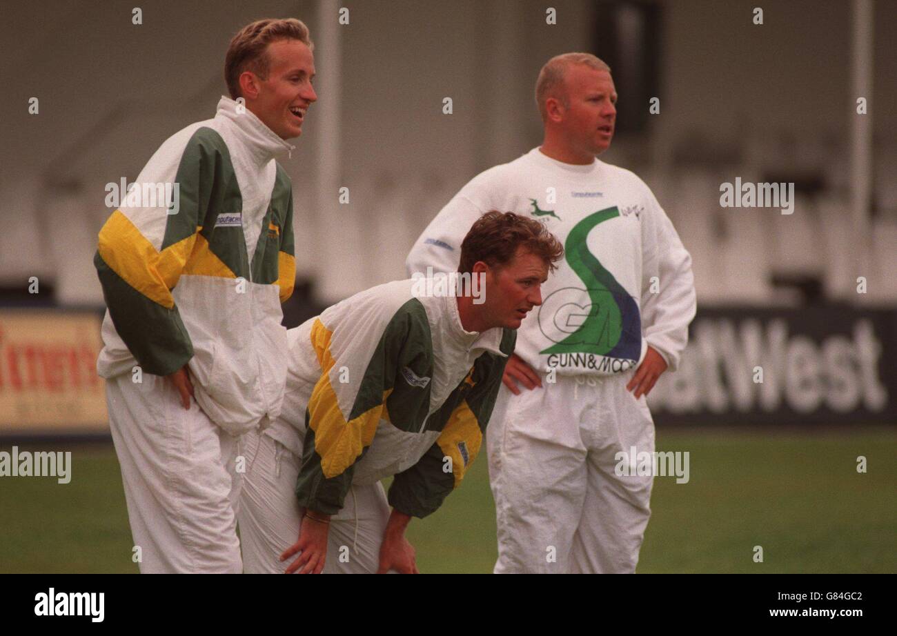 Cricket - Nottinghamshire v Australia. Andy Pick and Paul Johnson ...