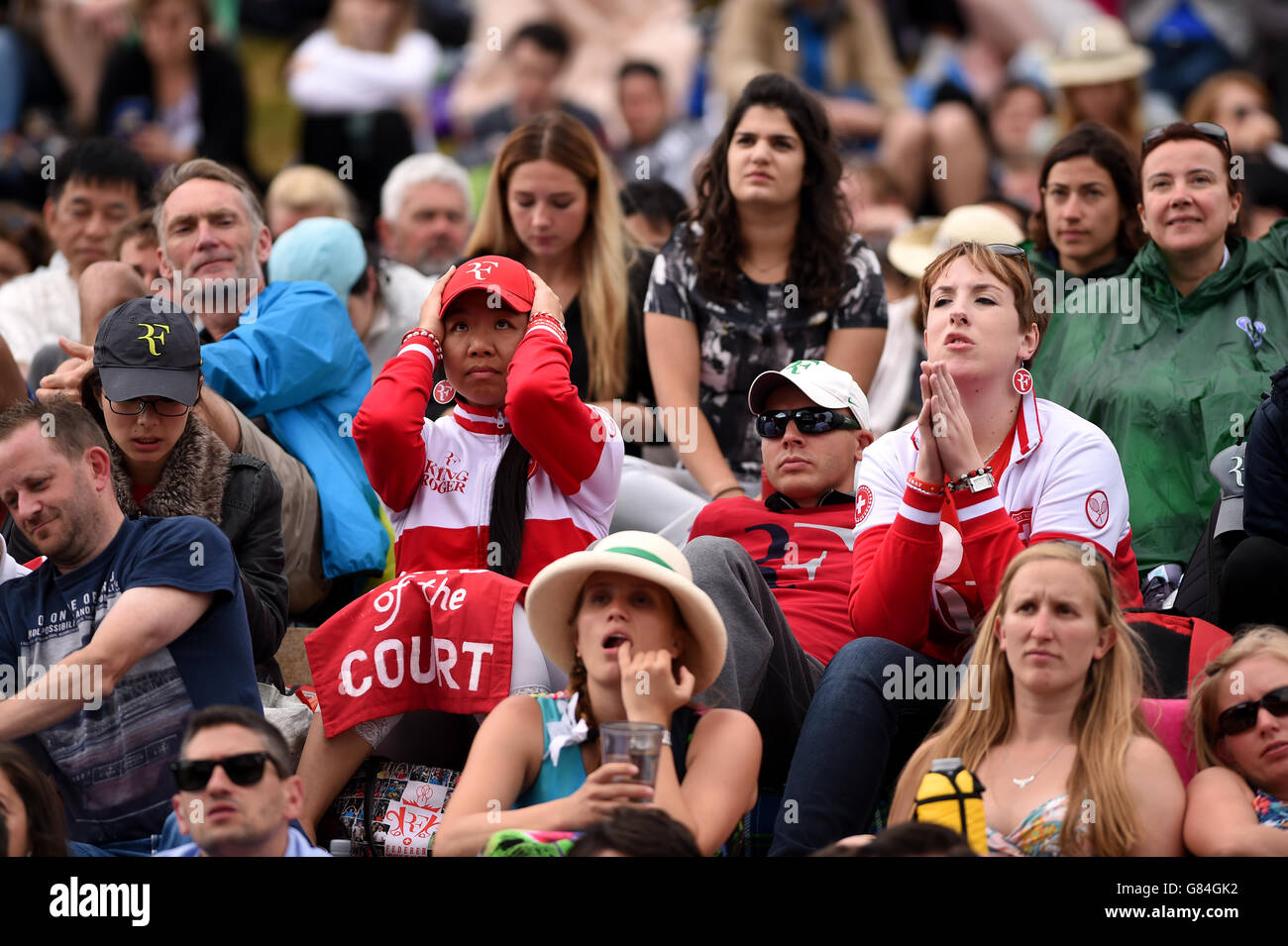 Fans watch the screen on murray mount hi-res stock photography and ...