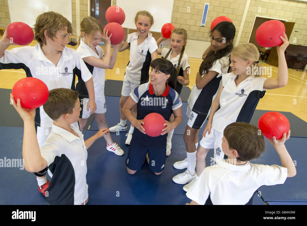 Former Olympic gymnast Beth Tweddle leads an Ultimate Dodgeball class ...
