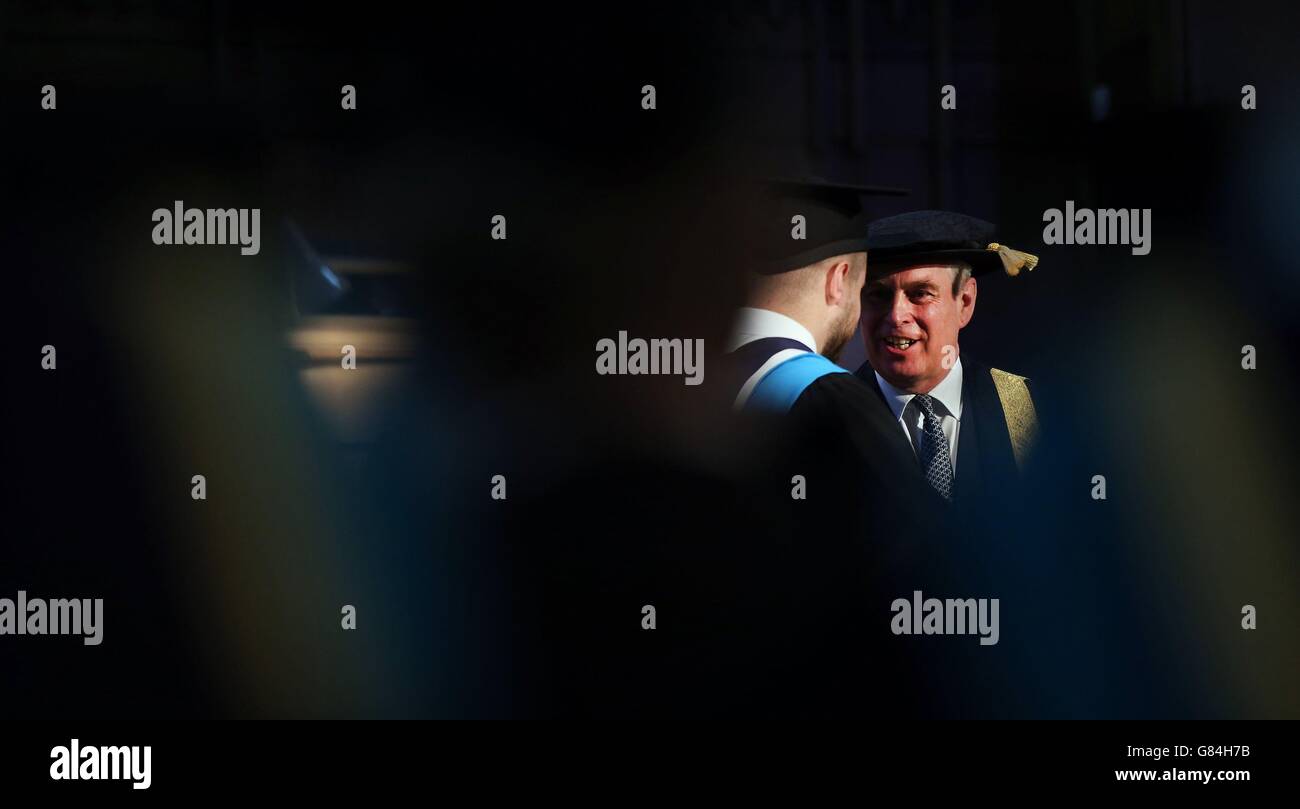 The Duke of York meets students during a graduation ceremony at ...