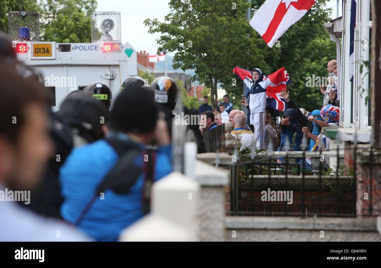 Twelfth of July celebrations - Belfast Stock Photo - Alamy