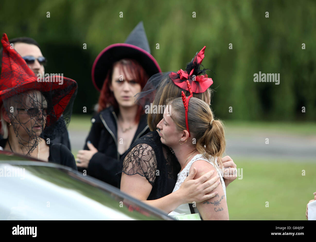 Mourners in fancy dress attend the Halloween-themed funeral of Lorna ...